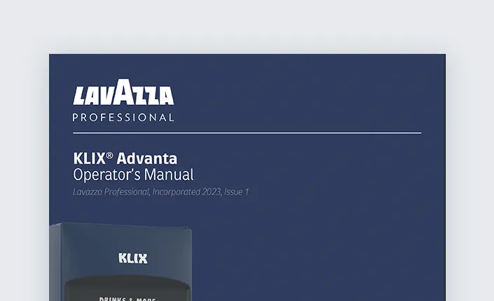 KLIX Advanta Operator Manual - Lavazza Professional UK